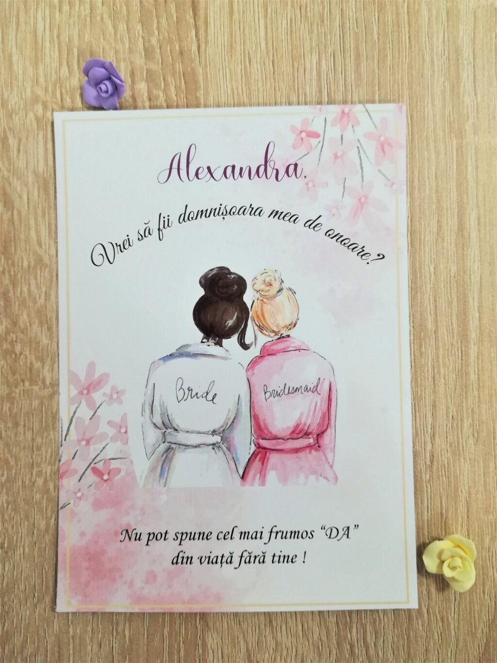 Invitație domnișoară de onoare - CGO Invitații de nuntă