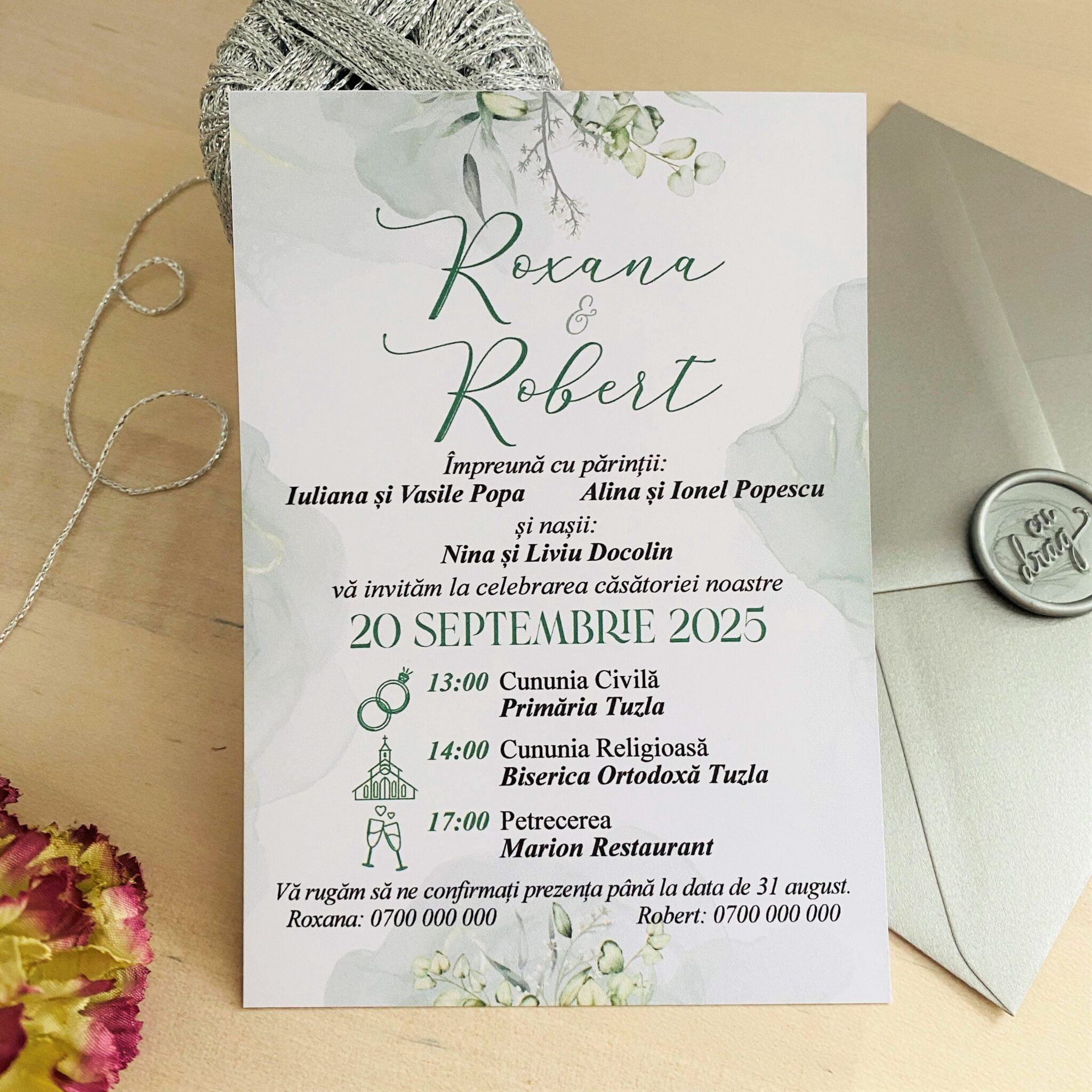 Invitații nuntă - 14 Nature Rebirth - CGO Invitații de nuntă
