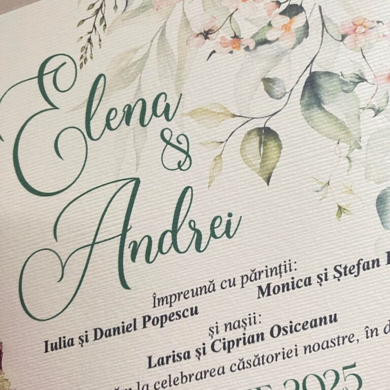 Invitatii de nunta - 65 Floral Paradise - CGO Invitații de nuntă