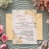 [SET] Invitatii Nunta Peach 13 Royalty Roses + Plic Ivory Sidefat ...